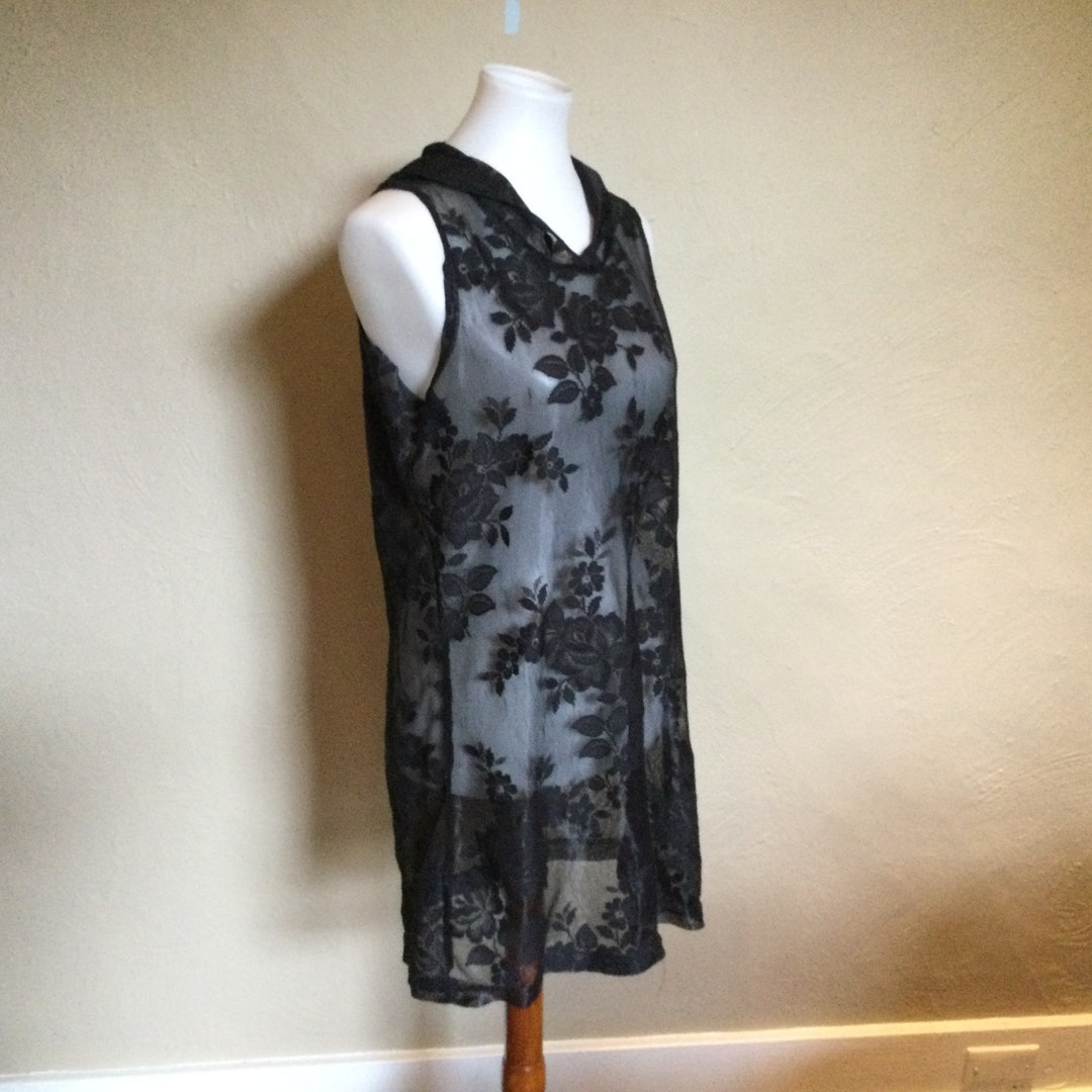 Sexy Sheer Net Mesh Silver Gray Tunic Sheath Embroidery / Aqua Blue ...