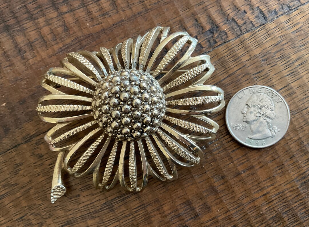 Vintage Huge Flower Brooch Sarah Coventry / Sarah Cov Brooch / Mid ...