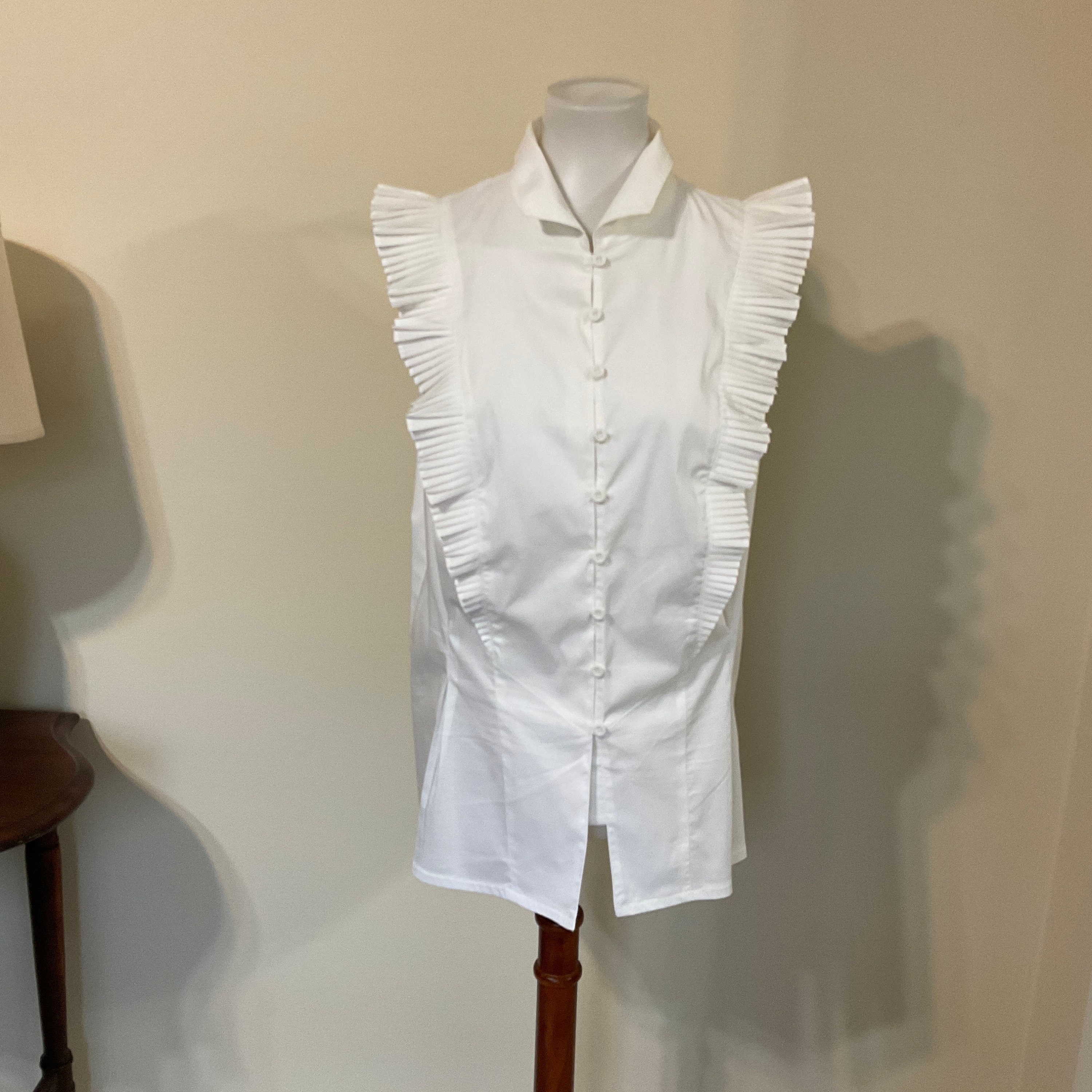 Ruffled Blouse With Vest