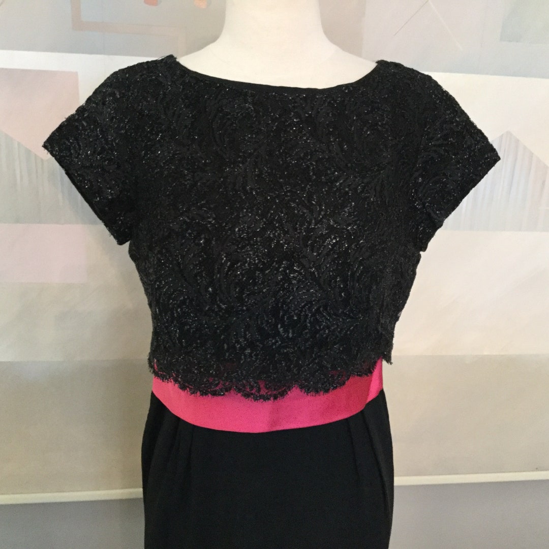 Vintage 50s 60s Black Cocktail Dress Petty Hite Label / 50s 60s Black ...