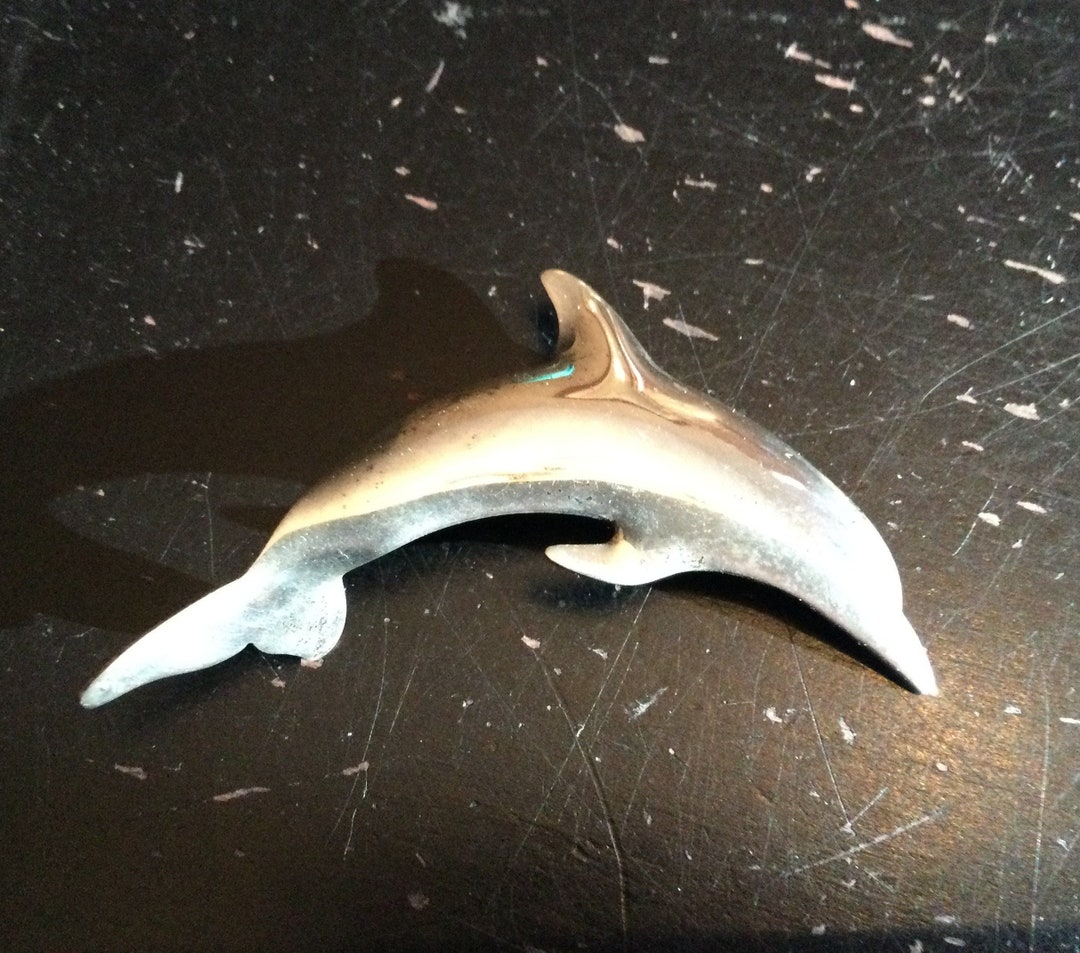 Sterling Silver Dolphin Brooch / International Sterling Stamp Logo ...