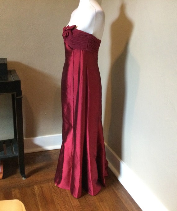 Strapless Red Silk Blend Gown Rickie Freeman Teri Jon… - Gem