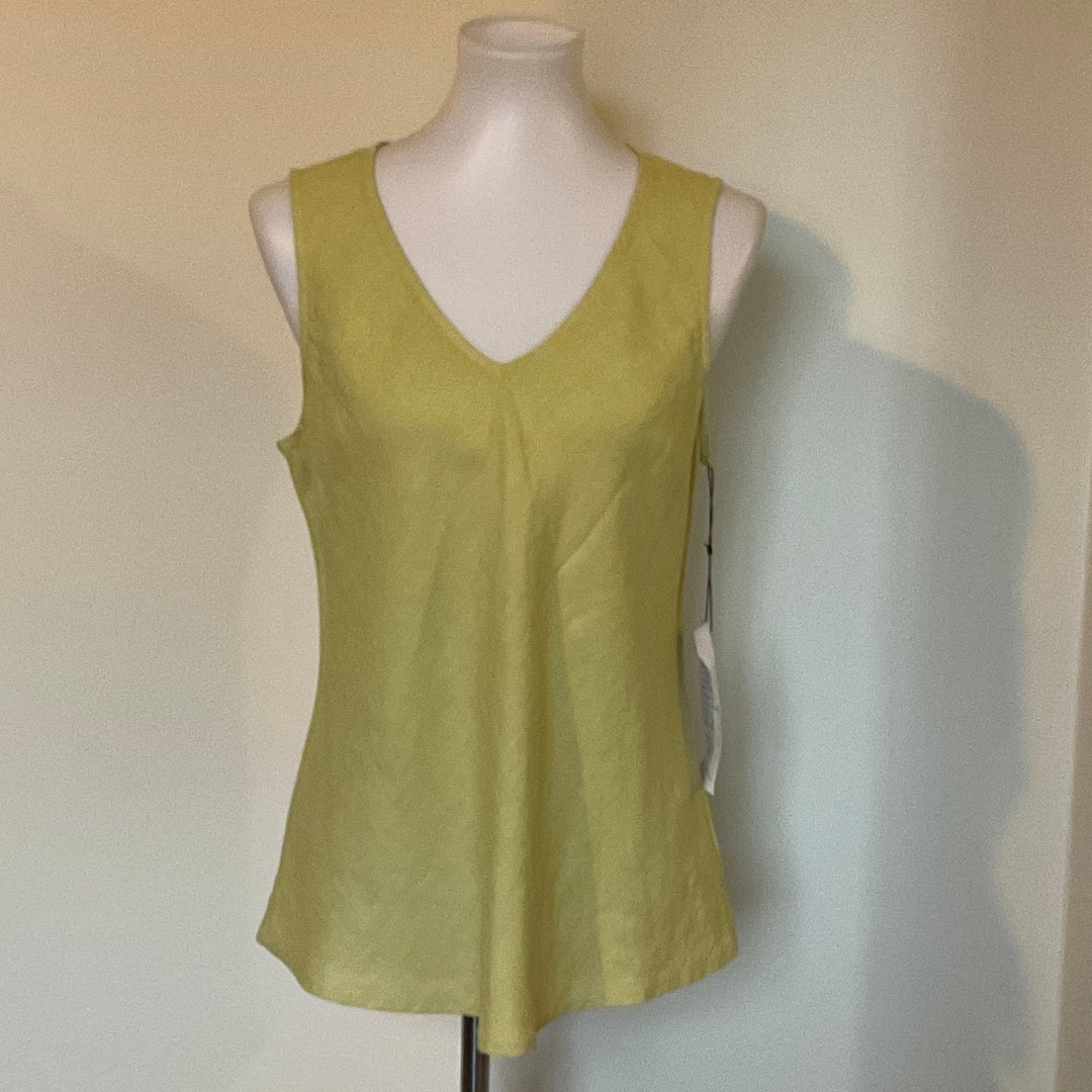 Linen Sage Green Sleeveless Swing Tank Top Nwtags / Size M / - Etsy