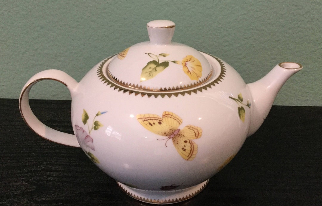 Porcelain Butterfly Teapot Godinger Primavera Butterflies Teapot ...