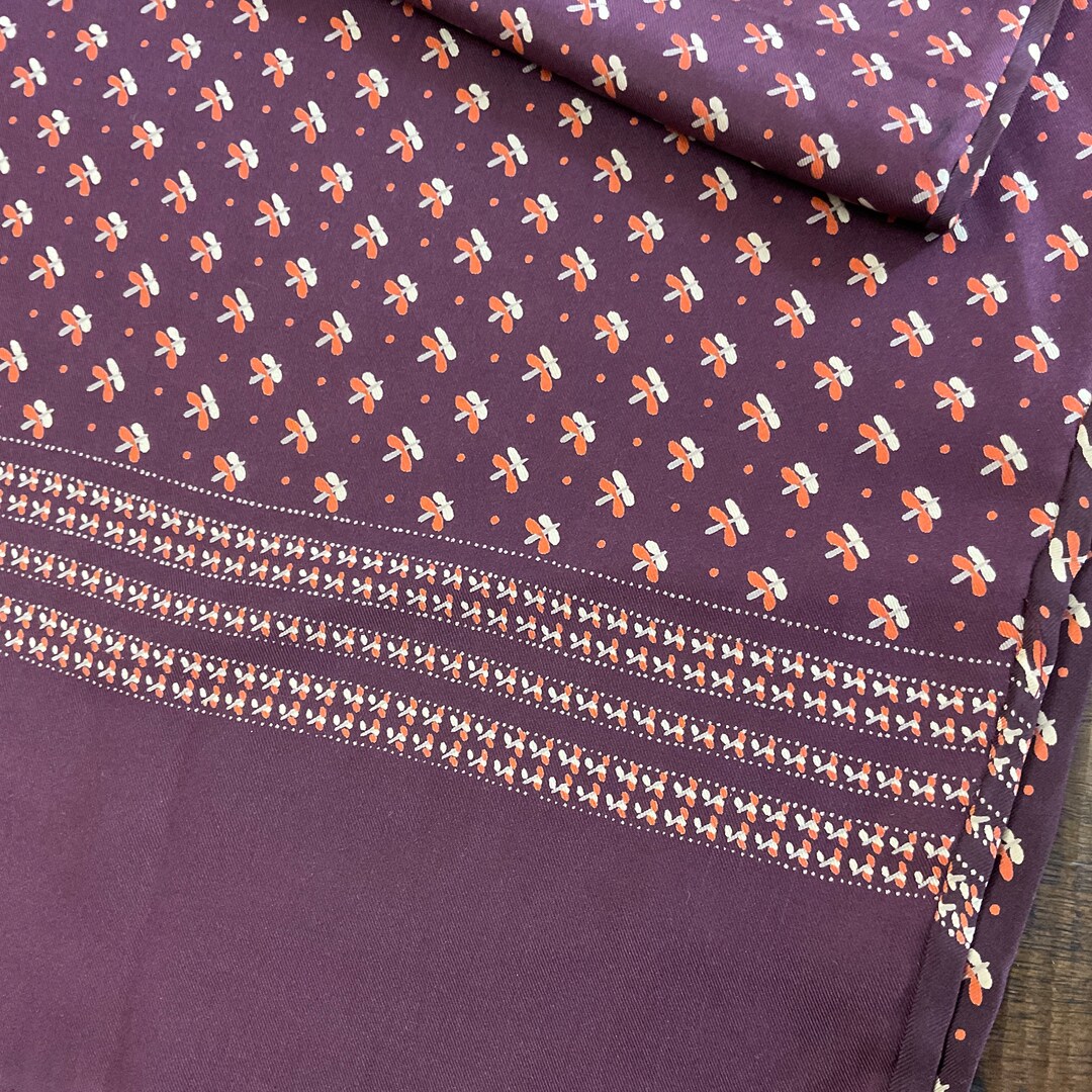 Vintage 40s Silk Print OPERA SCARF / 40s Vintage Silk Maroon - Etsy