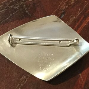 JORGEN JENSEN Denmark Pewter Pin / Modernist Pewter Brooch / Mid ...