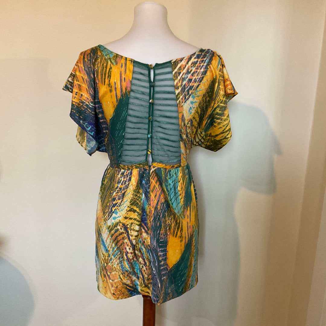 Free People Beaded Print Pouf Blouse / Free People Splashy Beaded ...