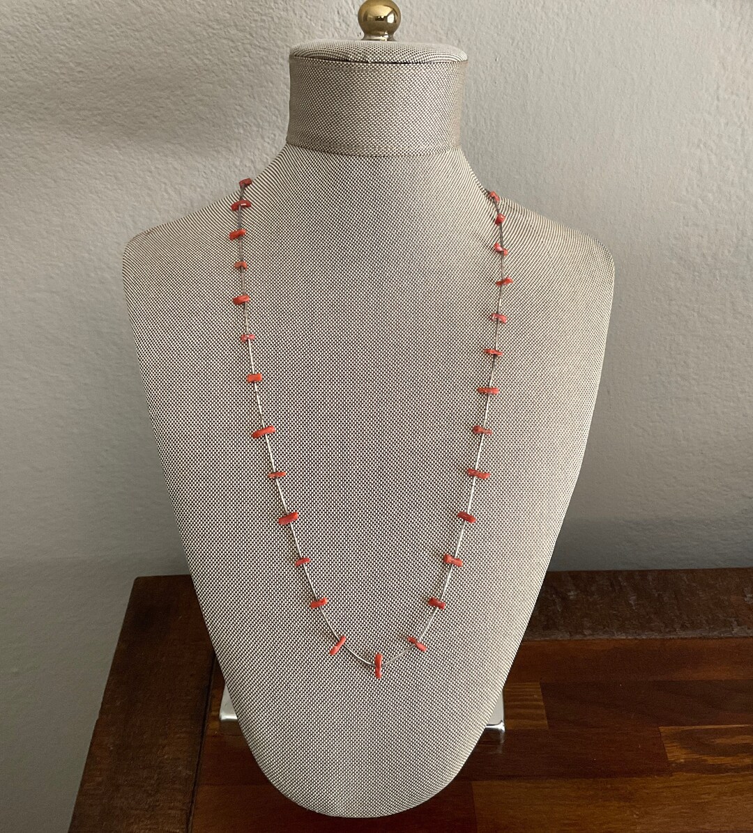 Vintage Liquid Silver Coral Nugget Necklace / 24.5” Liquid Silver ...