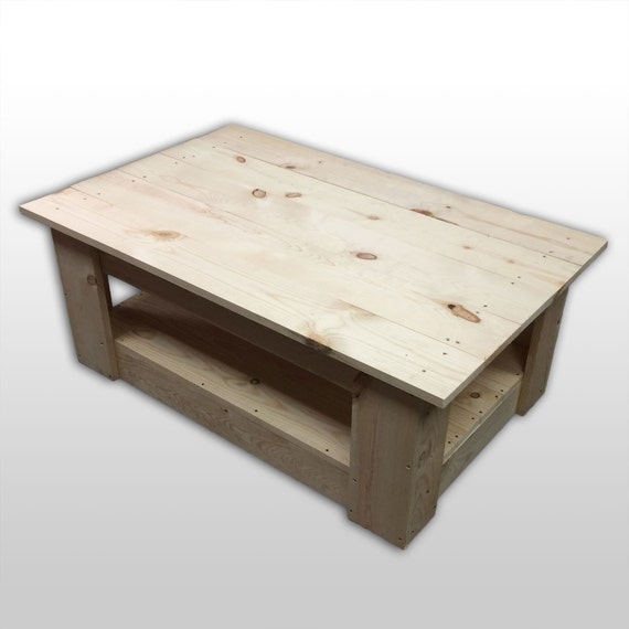 Handmade Pine Coffee Table Etsy