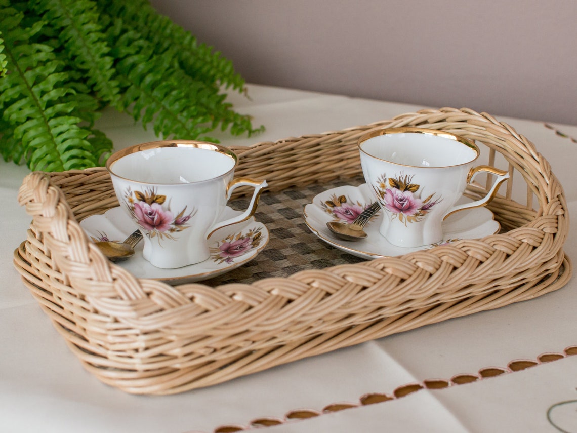 Wicker Serving Tray - Etsy