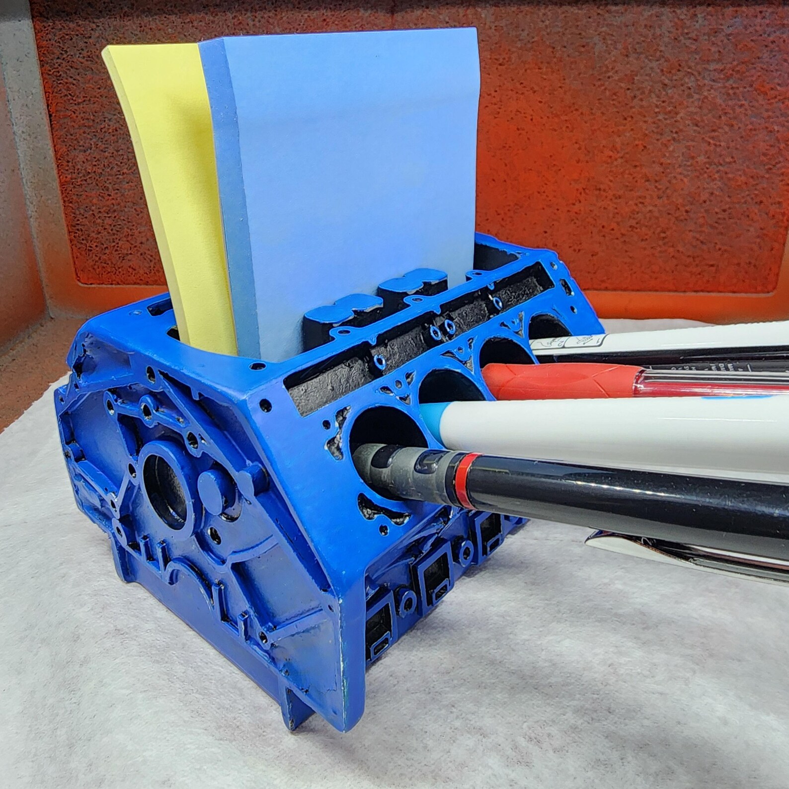 Ford Blue Engine Block Business Card, Post-it Note Pad and 8-hole Pen ...
