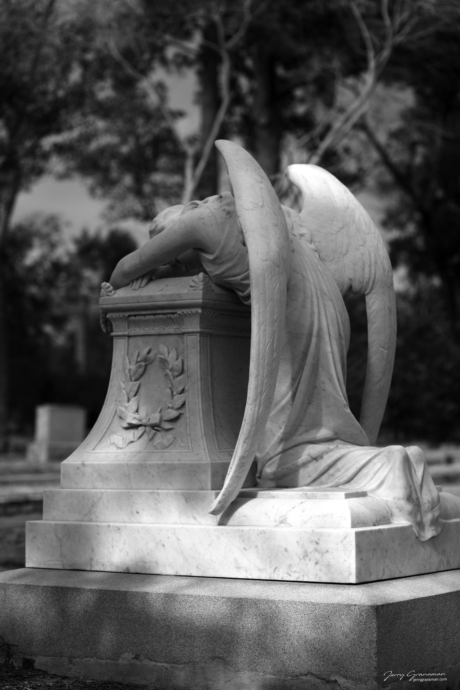 Photography ANGEL OF GRIEF Black and White Photograph Photo - Etsy