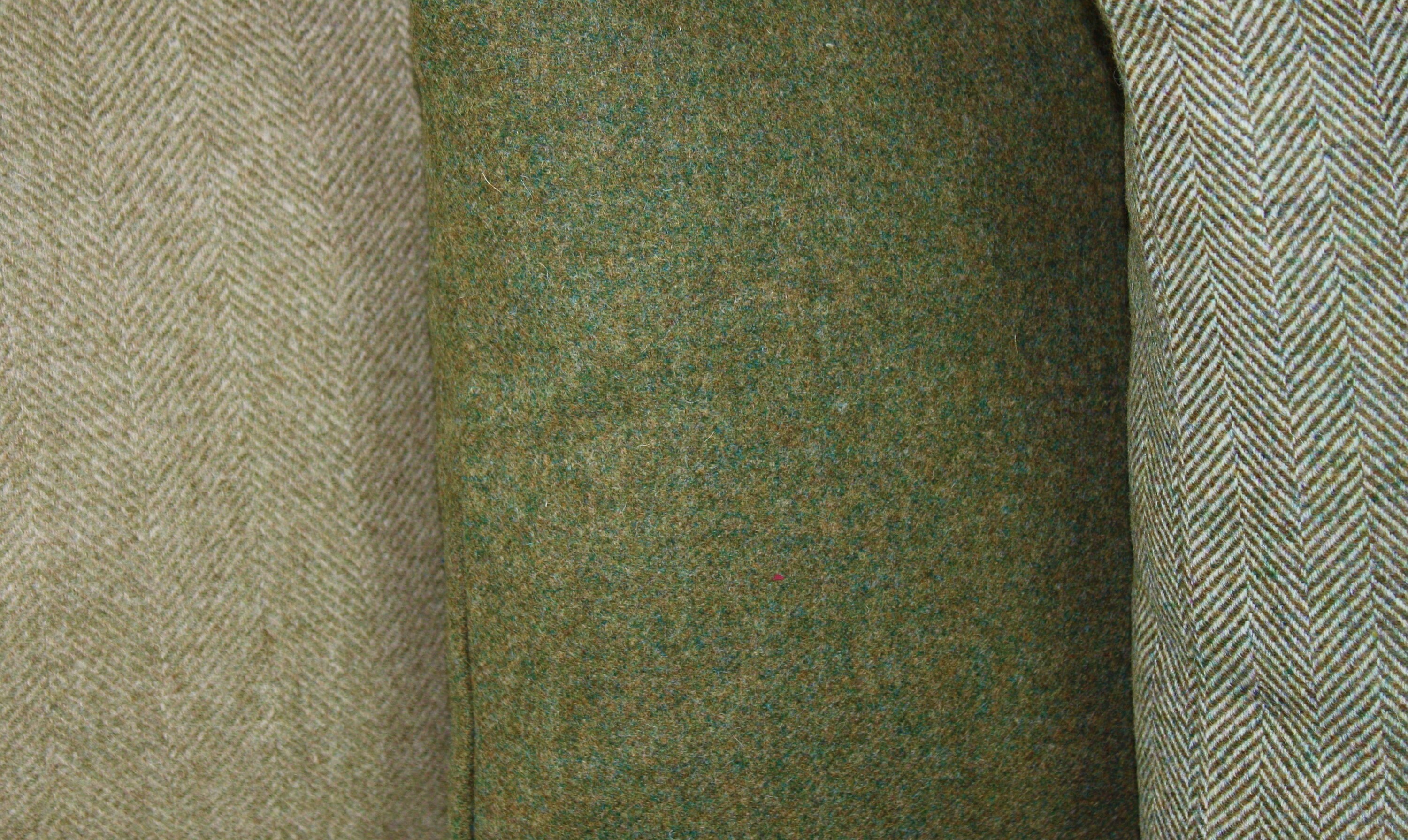 Light Sage Green Herringbone Design Wool Abraham Moon British | Etsy