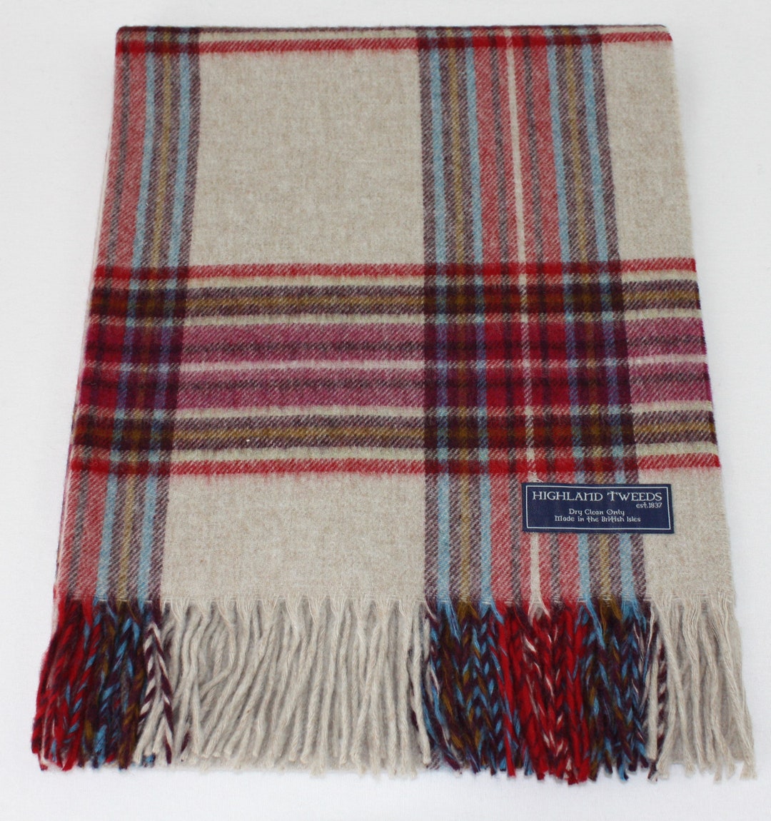 Bronte by Moon for Highland Tweed Merino Wool Small Throw Knee Blanket ...