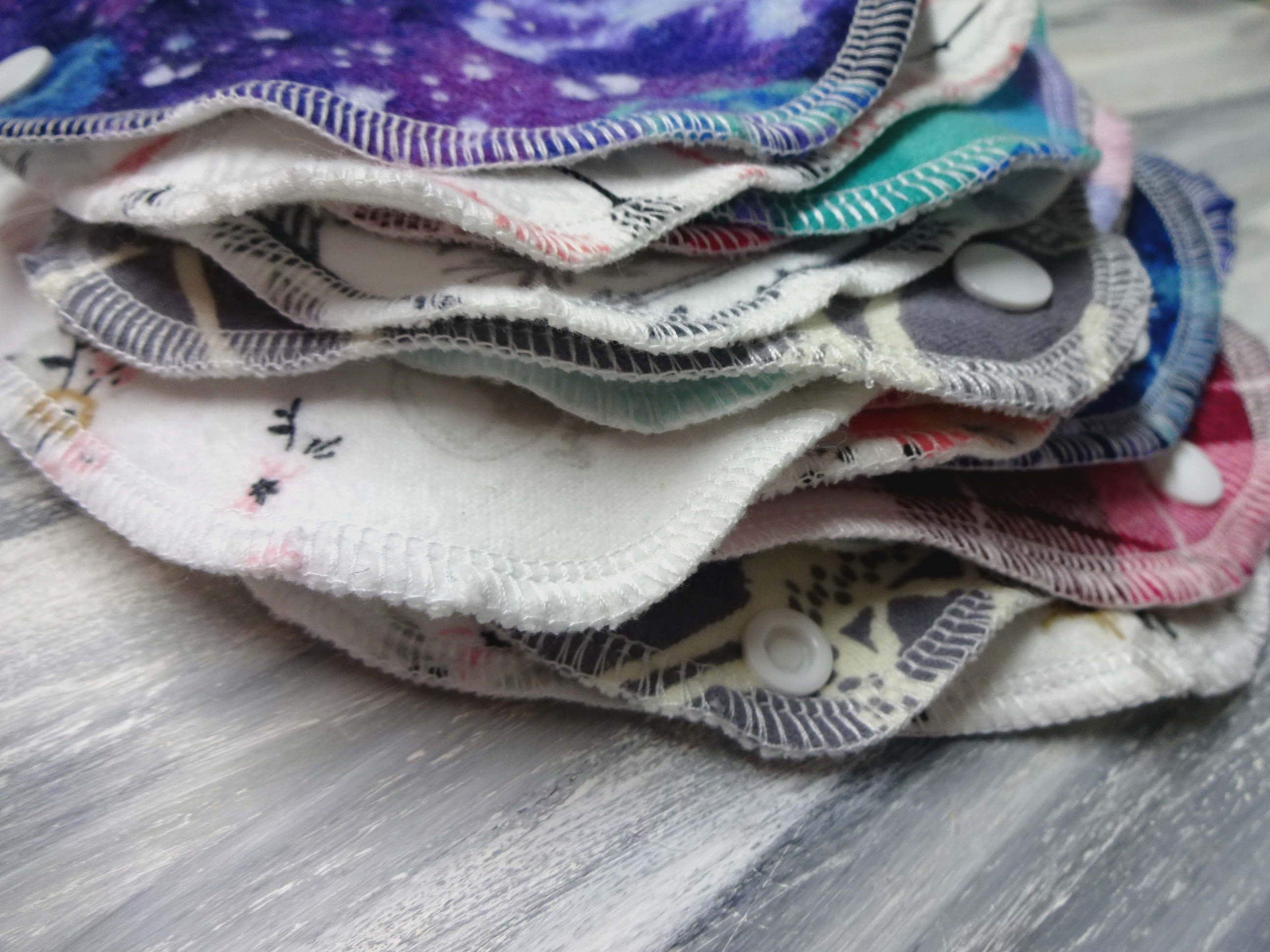 6.5 Inch CLOTH PANTYLINERS / Cotton and Bamboo fleece LINERS Thin ...