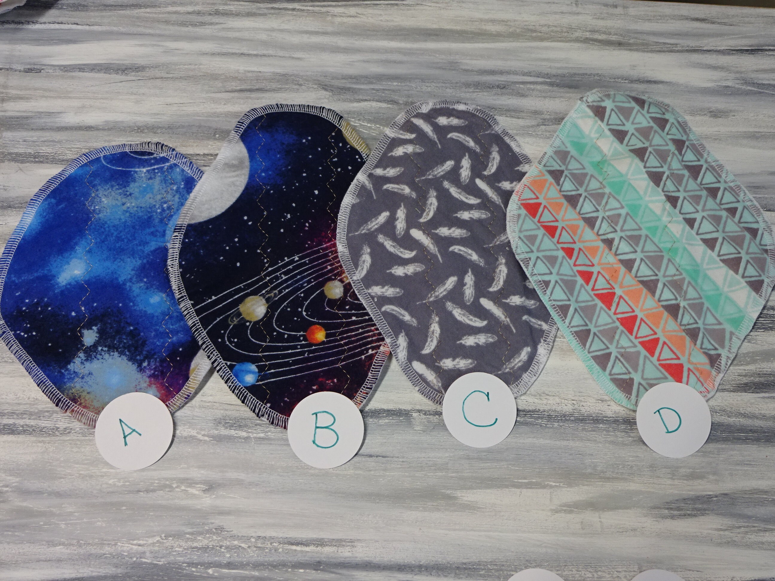 CUSTOM CLOTH PADS 6.5 - 9 inch long / Reusable washable cloth pads 100% ...