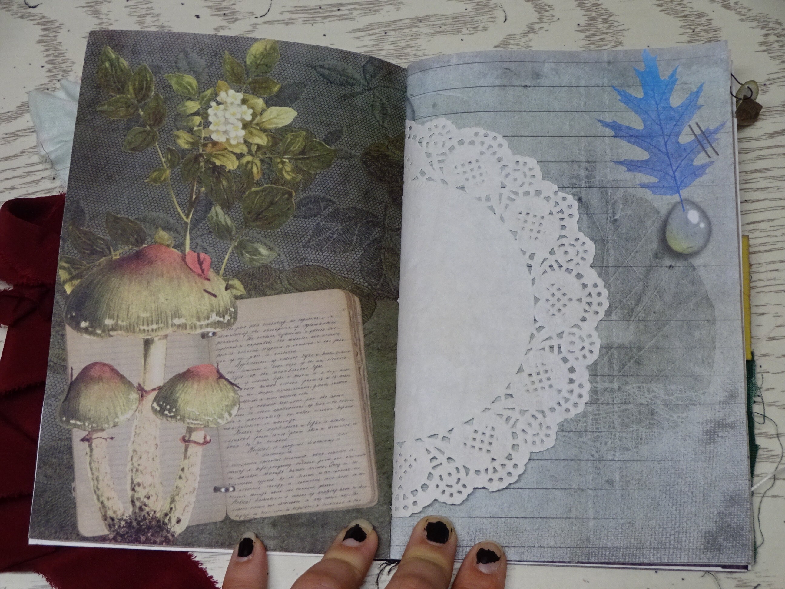 Gloomy Gardens 5.25 x 8 inch HANDMADE Art JOURNAL notebook insert ...