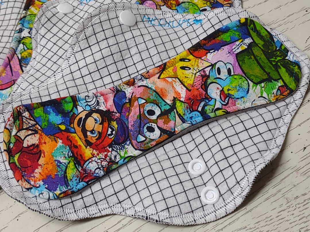 Super Awesome Pads Multi Colors Cloth Maxi Pads Eco Friendly Reusable ...