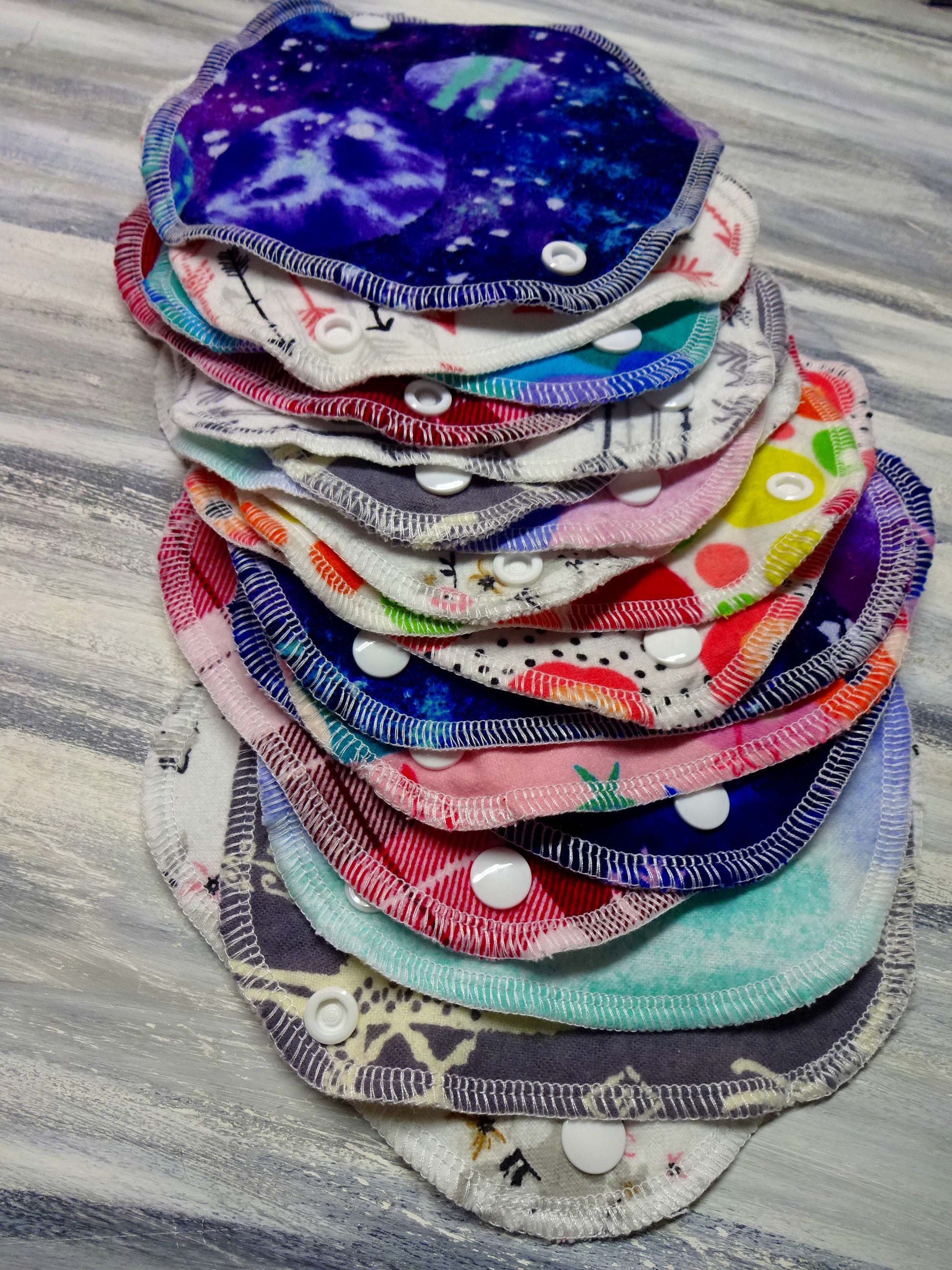 6.5 Inch CLOTH PANTYLINERS / Cotton and Bamboo fleece LINERS Thin ...