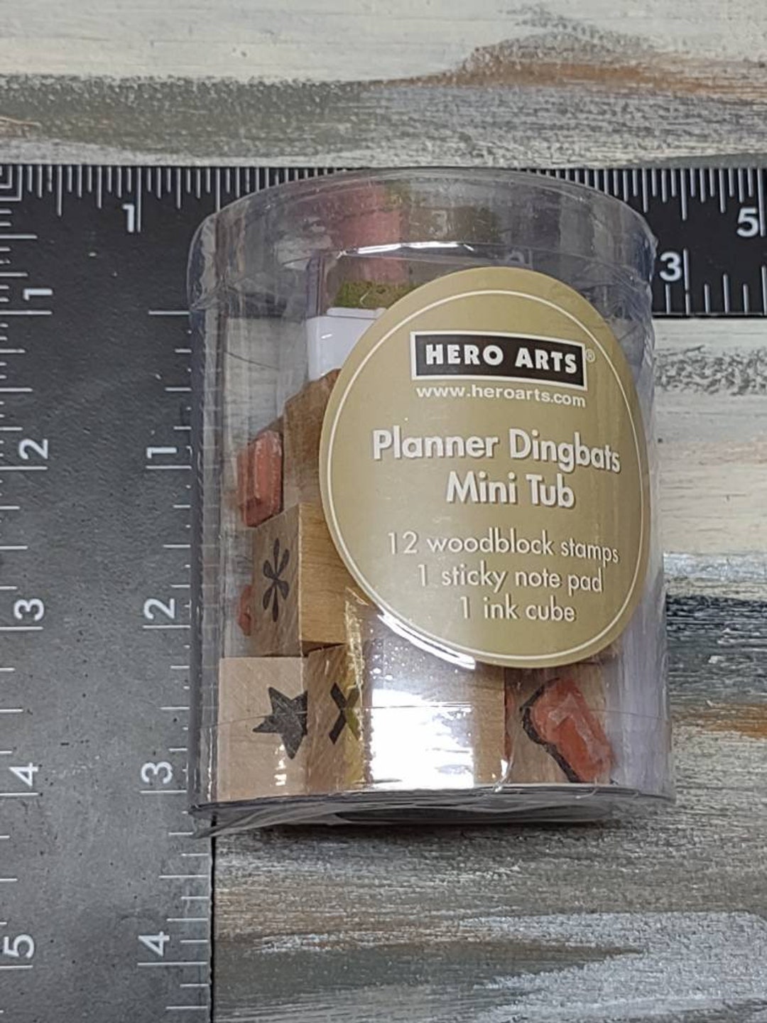 Hero Arts Planner Dingbats Mini Tub 12 Wooden Block Mini Stamps Plus ...