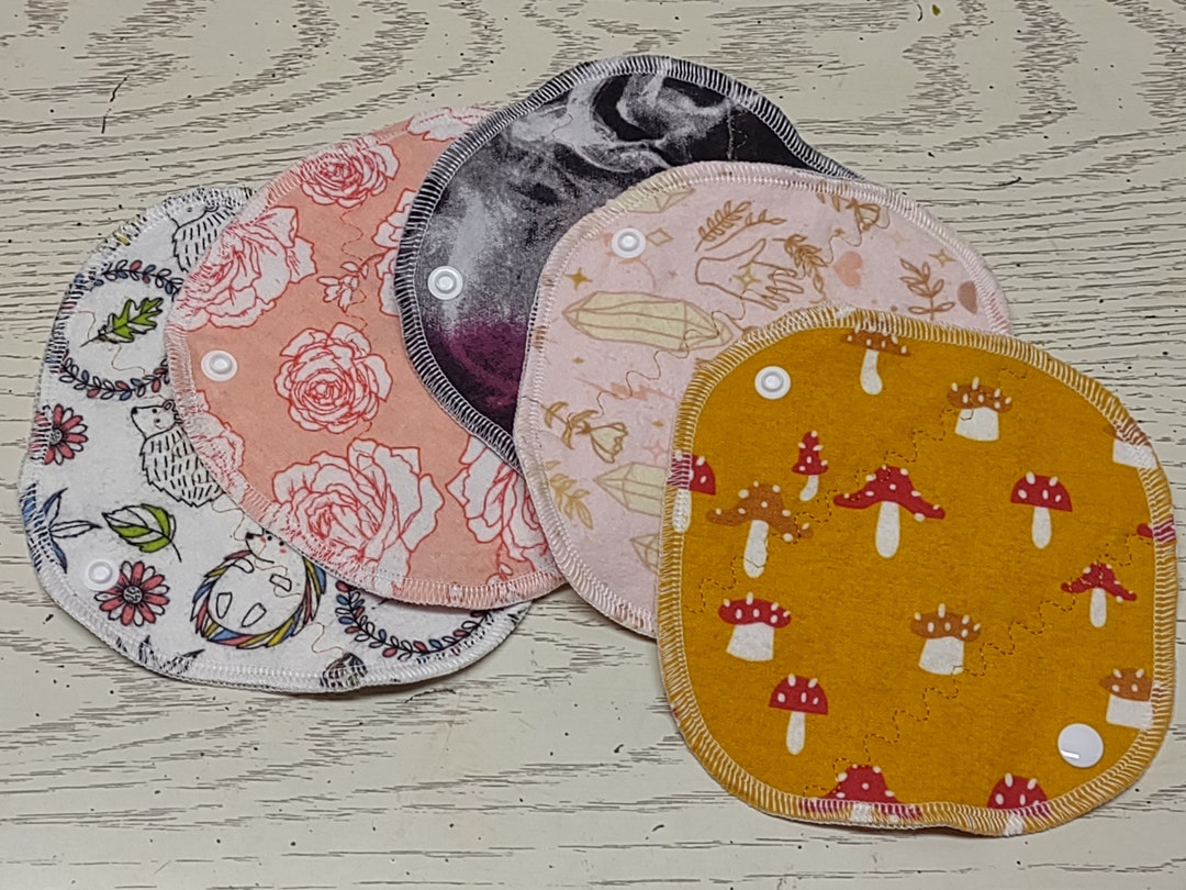 3 Absorbent Natural Pads for 13.99 / CLOTH PADS REUSABLE 6 Inch Cotton ...