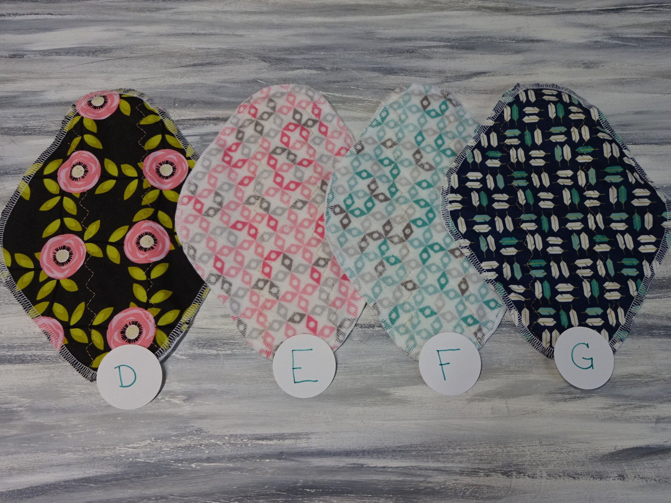 ORGANIC CLOTH Menstrual PADS 9 inch long / reusable organic cotton ...