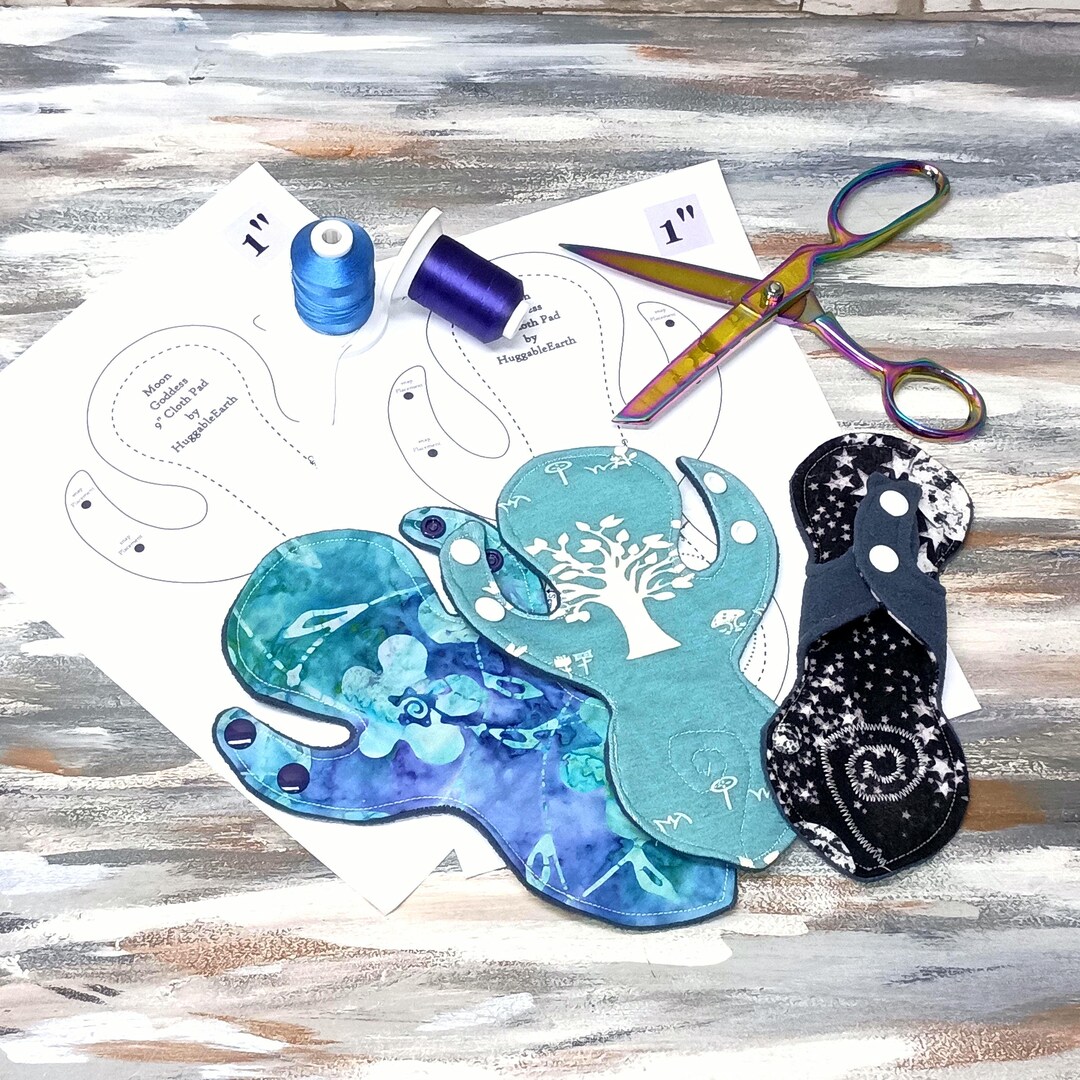 Moon Goddess Cloth Pad Pattern: 8-10" Sanitary Napkin DIY (PDF Pattern ...