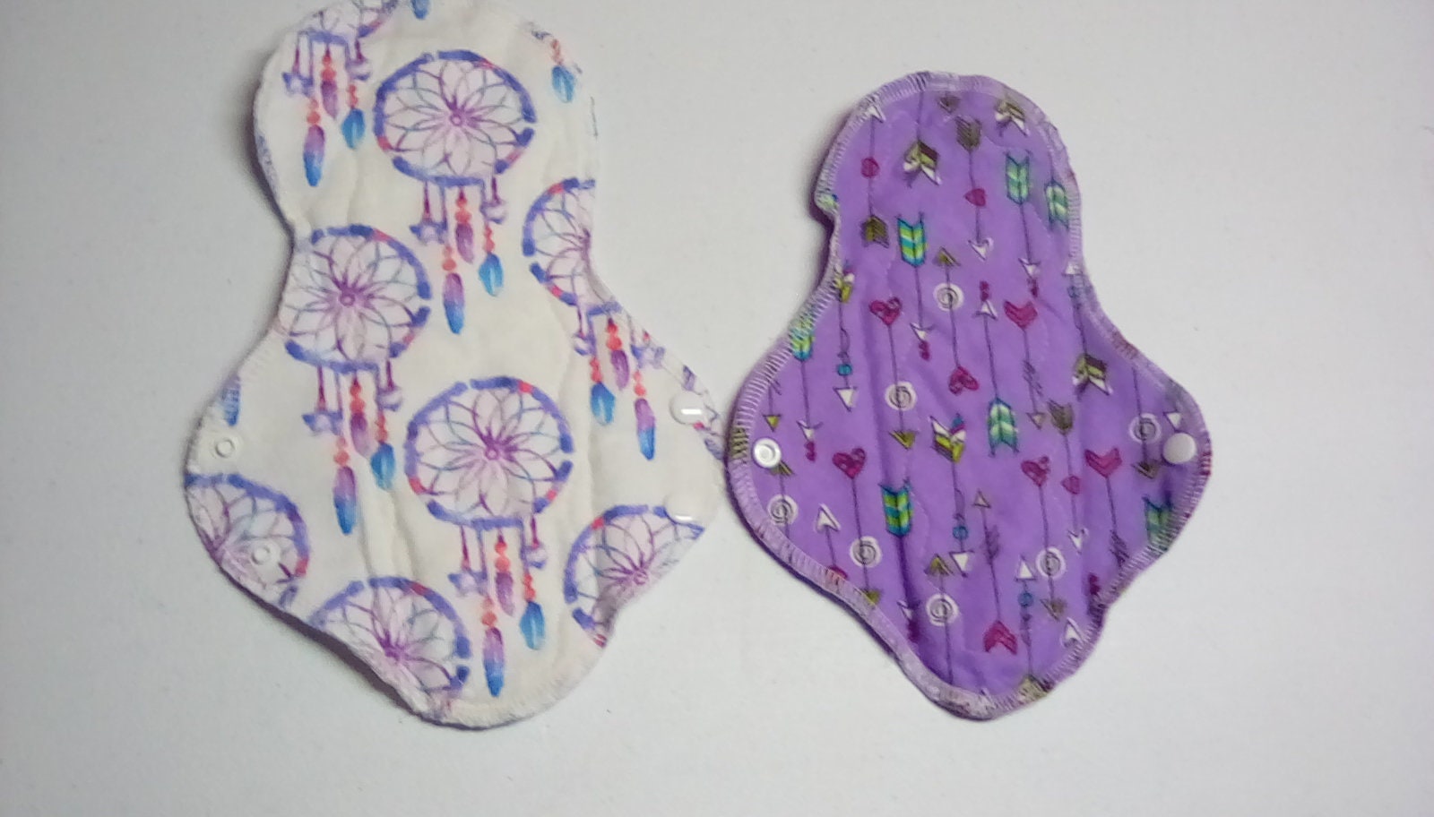Set of 2 Front flow cloth pads Cotton and organic bamboo CLOTH PADS ...
