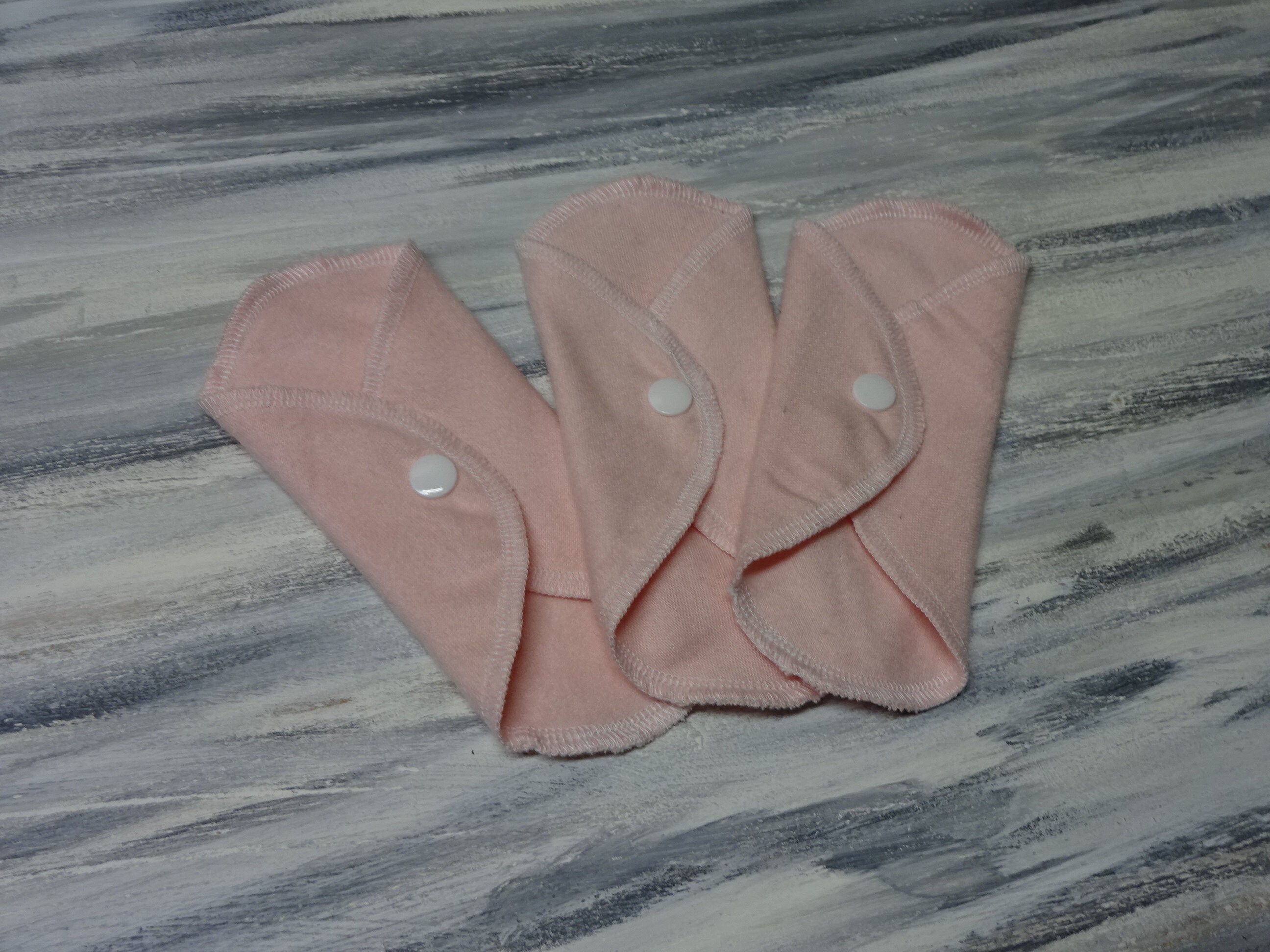 6.5 Inch Liners- Bamboo Flannel REUSABLE CLOTH PANTYLINERS/Light Pads ...