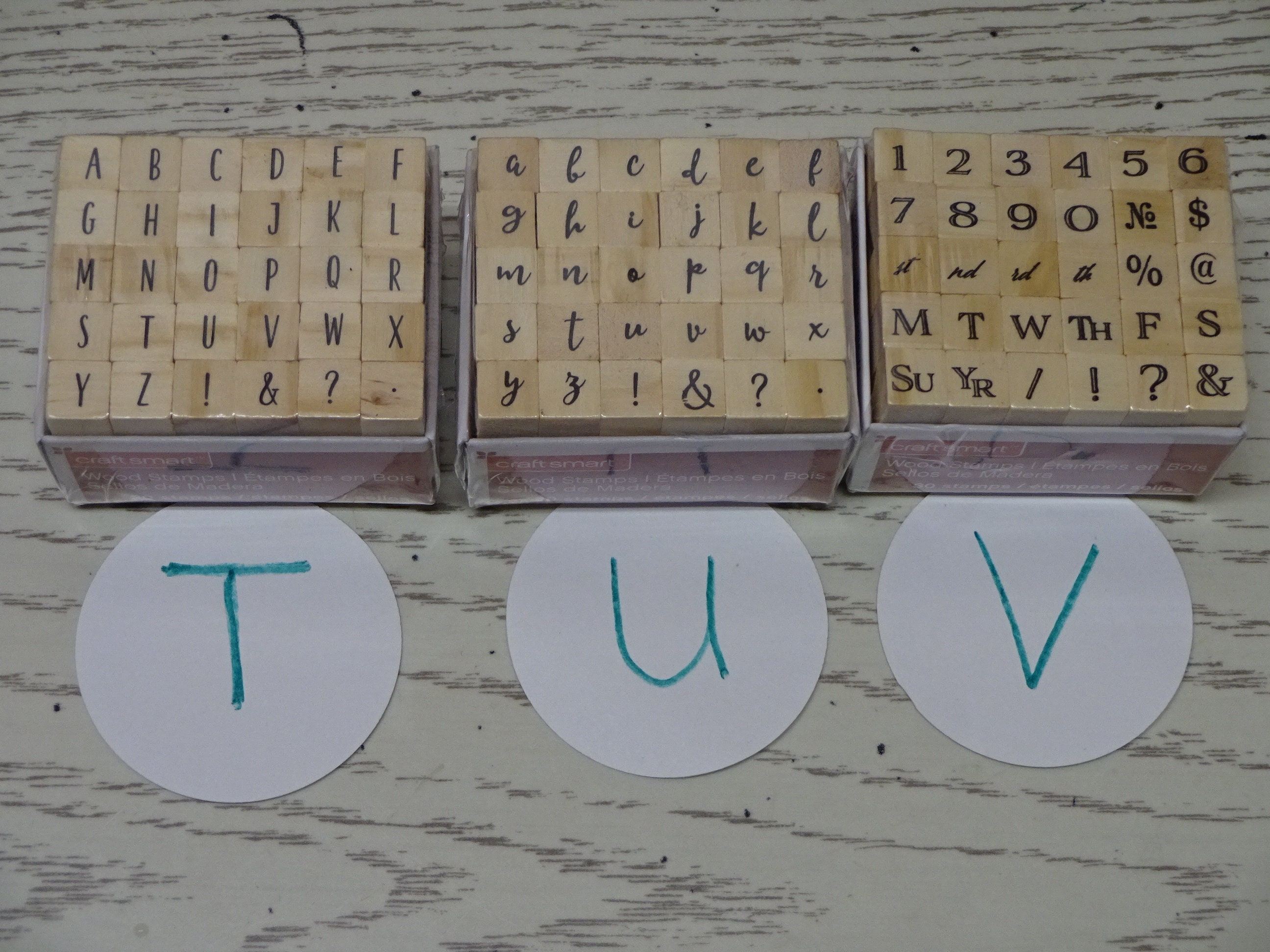 TINY ALPHABET STAMPS Wood mounted rubber stamps for crafting journaling ...