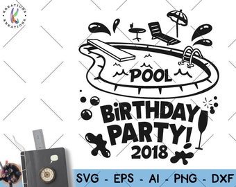 Swimming pool svg | Etsy