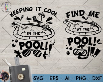 Pool svg | Etsy