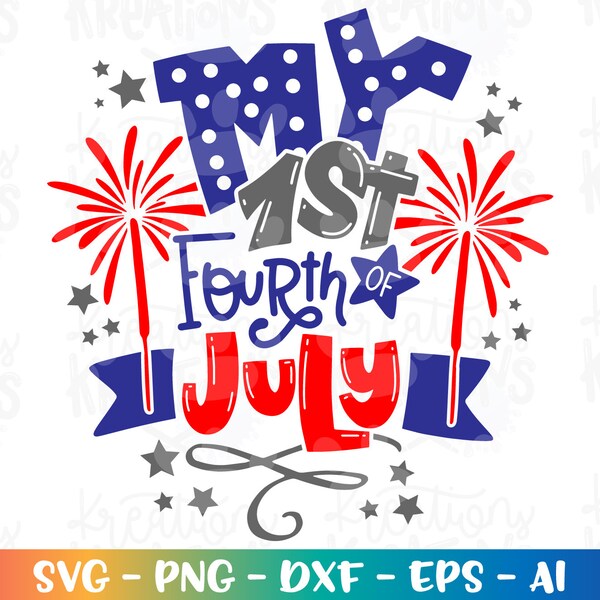 1st Independence Svg - Etsy