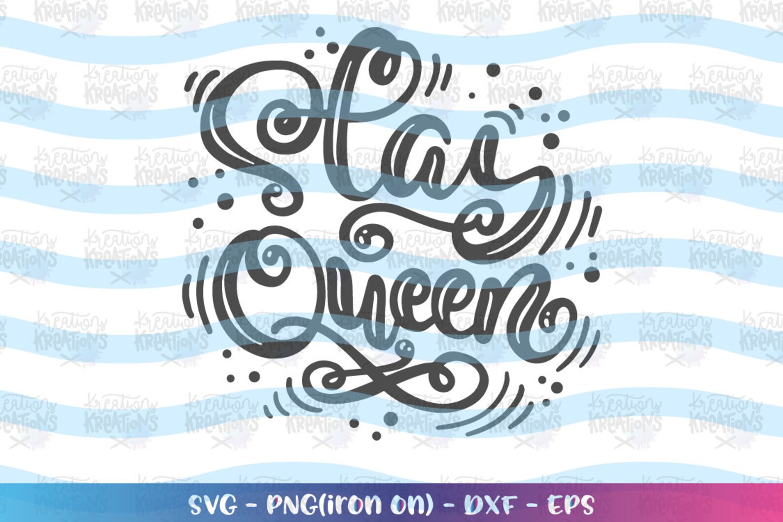 Slay queen SVGhand drawn hand lettered tee design cuttable | Etsy