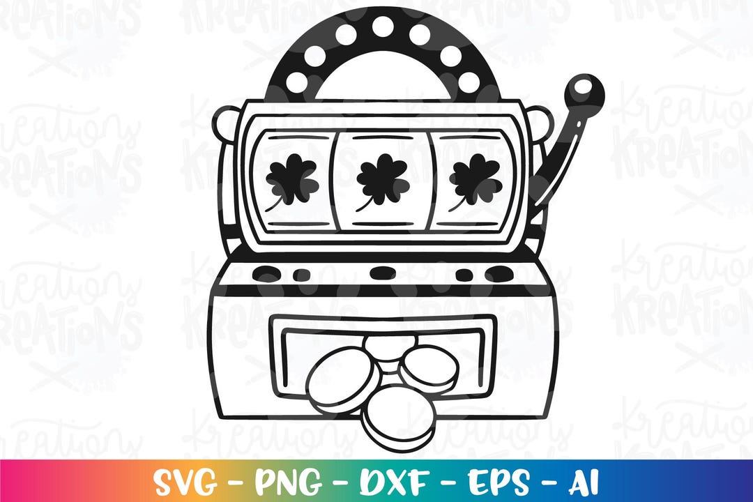 Lucky Shamrock Slot Machine Svg St.patrick's Day Irish Cute Iron on ...