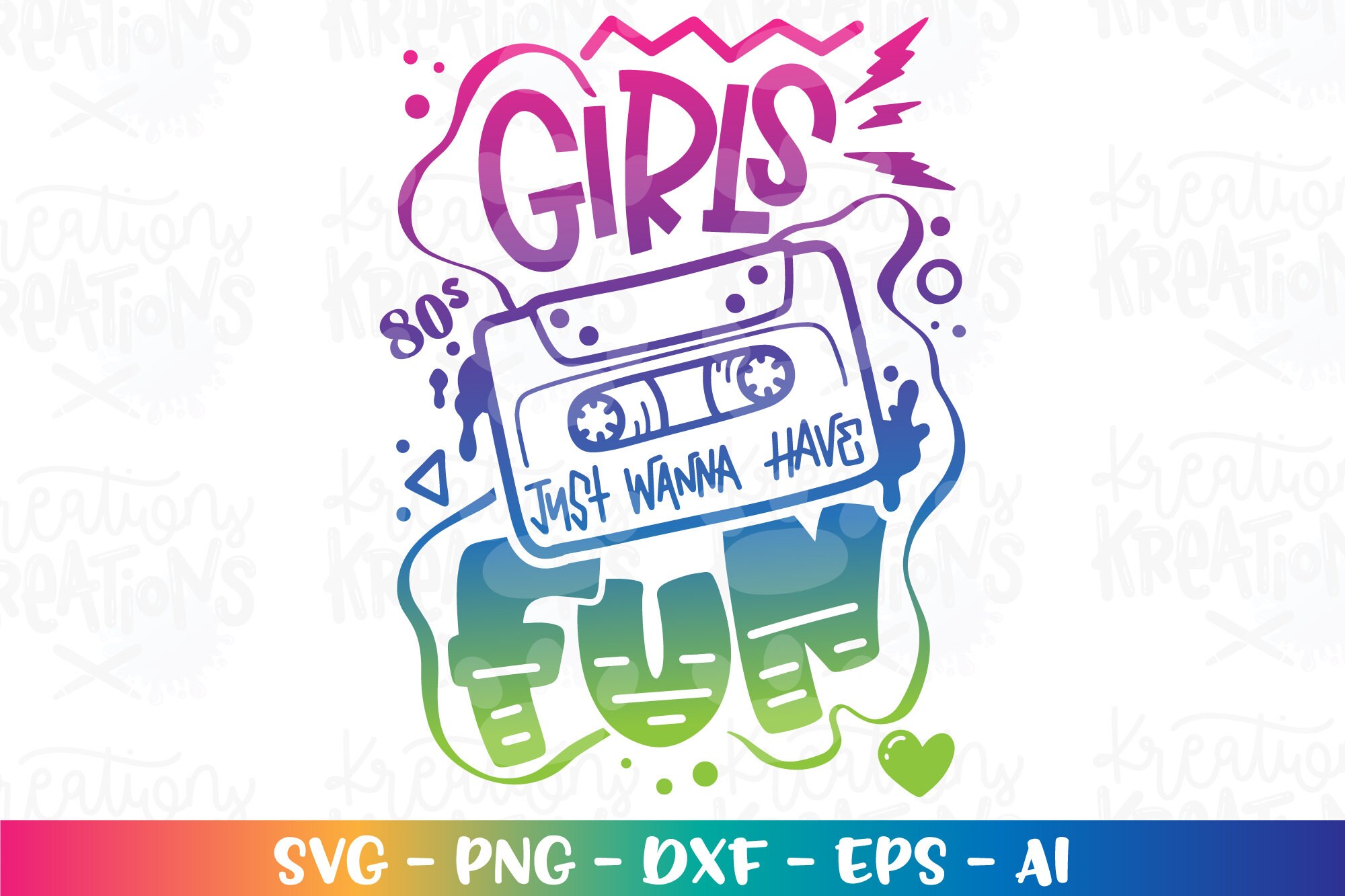 Girls Svg Mixed Tape 80s Vibes Music Casset Cute 80s - Etsy UK