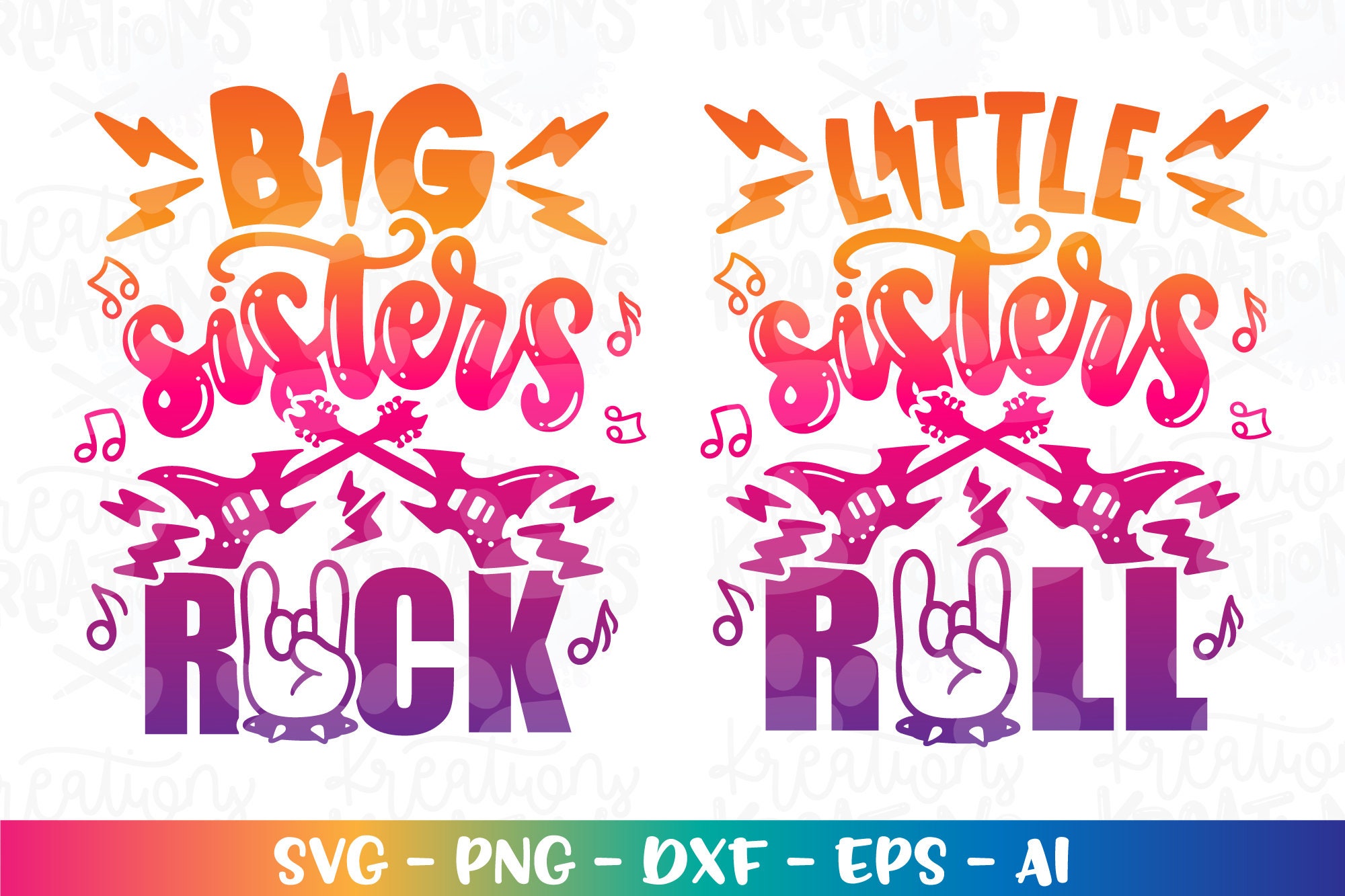 Big Sisters Rock Svg Little Sisters Roll SVG New Born Family - Etsy