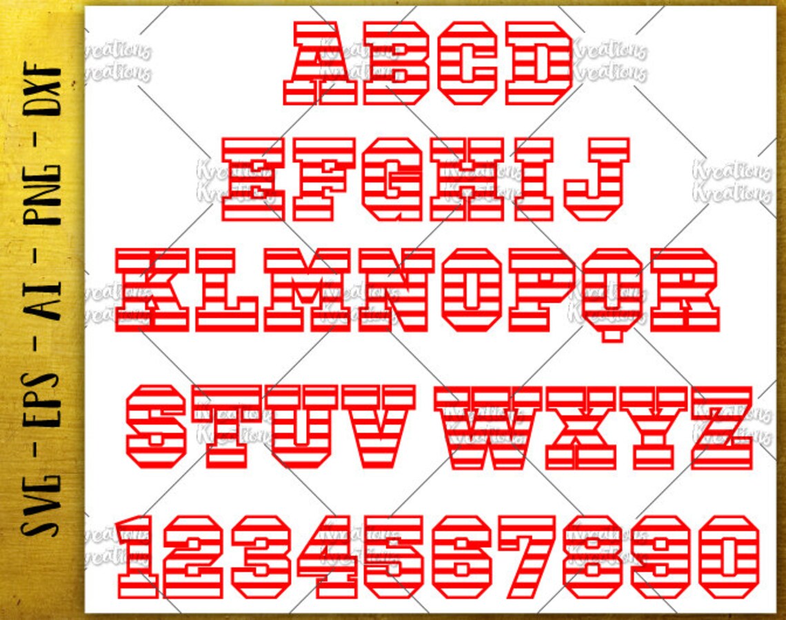 Stars and Stripes Font Svg Letters Svg Sports Stars Alphabet - Etsy New ...