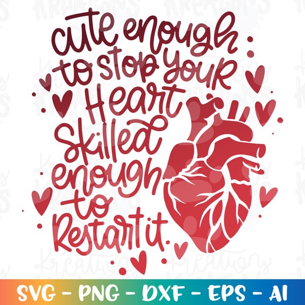 Cute Enough to Stop Your Heart Skilled Enough to Restart It - Etsy