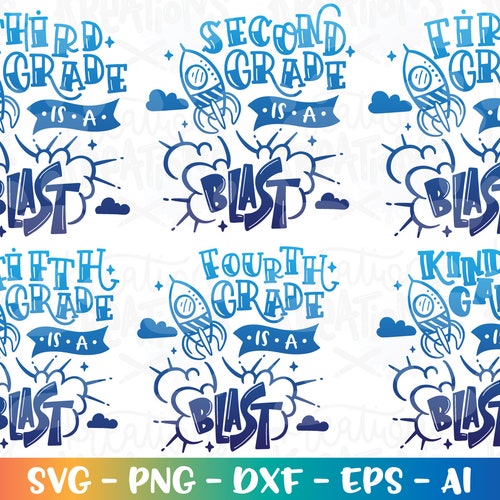 Blast off Kindergarten SVG PNG Skyrocket Rocket Spaceship - Etsy