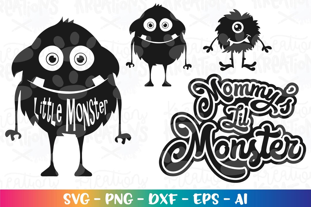 Monster SVG Cute SVG Little Monster Svg Print Iron on Baby Svg Cut ...
