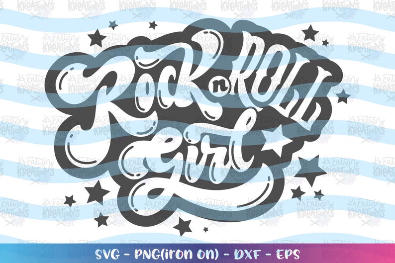 Rock N Roll Girl SVG Rock chick svg hand drawn svg print decal | Etsy