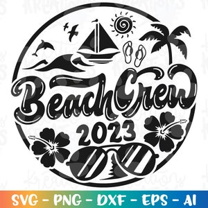 Beach Crew Svg Palm Trees Svg Beach Sunglasses Beach Summer - Etsy