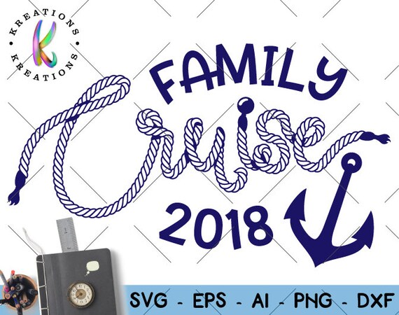 Family Cruise svg Cruise rope hand drawn svg rope letters | Etsy