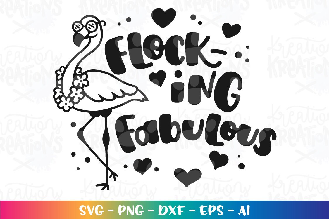 Flocking Fabulous SVG Summer Beach Cute Flamingo Sublimation - Etsy