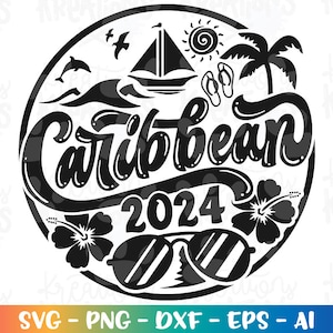 CARIBBEAN Svg Summer Beach Emblem Svg Dominican Republic Caribbean ...