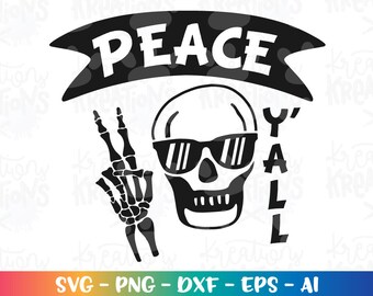 Skeleton Peace Sign Vector - Etsy