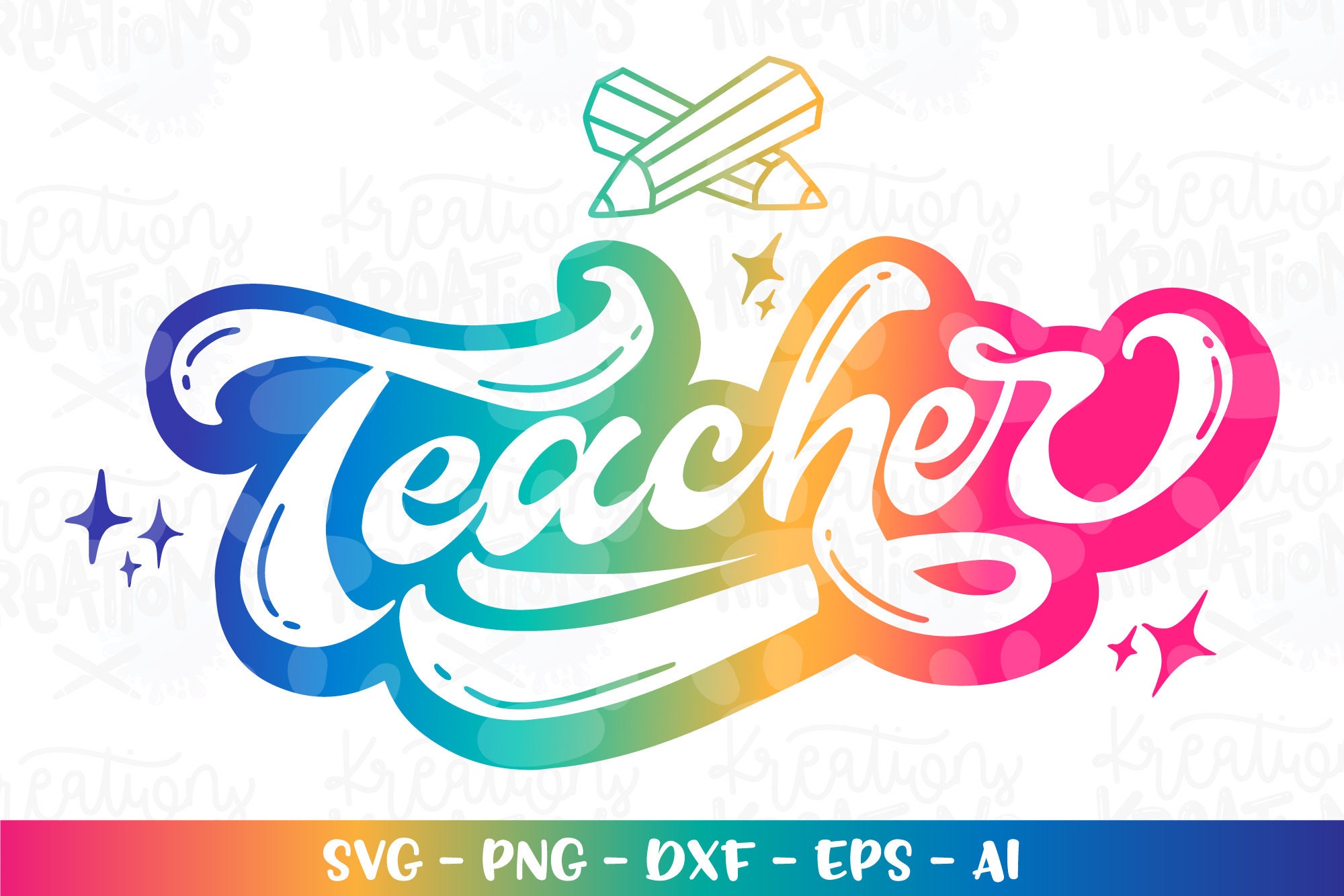 Teacher SVG Hand Drawn SVG Hand Lettered Teacher Design Print - Etsy