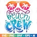 Beach Crew Svg Palm Trees Svg Beach Sunglasses Beach Summer Print Decal ...