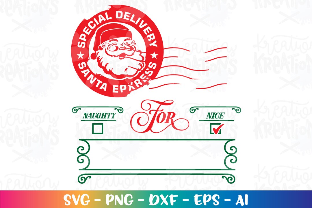 Santa Clause Express Delivery Svg North Pole Print Decal Svg Christmas ...